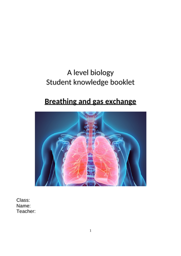 OCR A level biology: Module 3, Breathing & Gas exchange-ENTIRE SOW ...