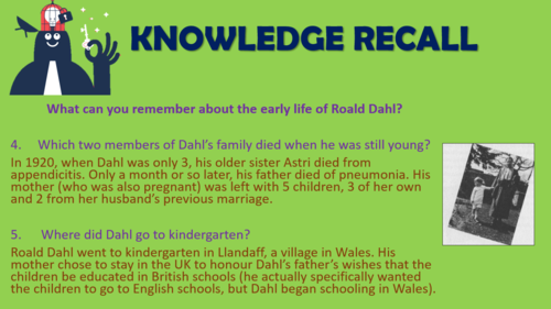 Boy - Roald Dahl - Chapters 3-6: The Mouse Plot Chapters - Double ...