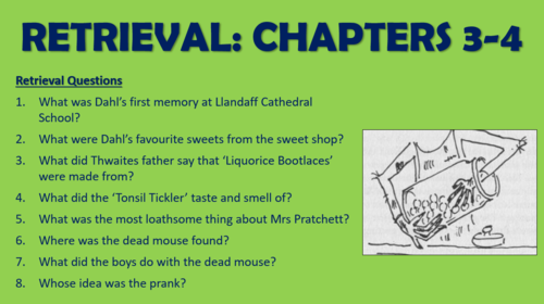 Boy - Roald Dahl - Chapters 3-6: The Mouse Plot Chapters - Double ...