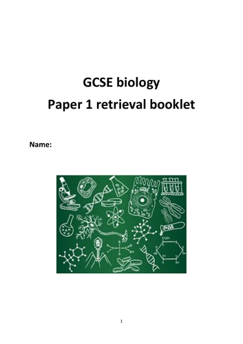AQA BIOLOGY: GCSE PAPER 1 RETRIEVAL BOOKLET –OVER 400 QUESTIONS ...