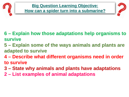 Adaptations in plants and animals. AQA GCSE Science Biology Topic 7 ...