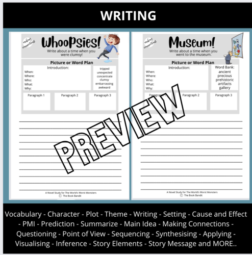 THE WORLD'S WORST MONSTERS David Walliams NOVEL STUDY and READING ...