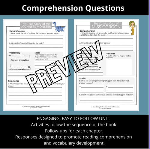 THE WORLD'S WORST MONSTERS David Walliams NOVEL STUDY and READING ...