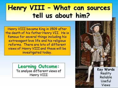 Henry VIII Source lesson | Teaching Resources