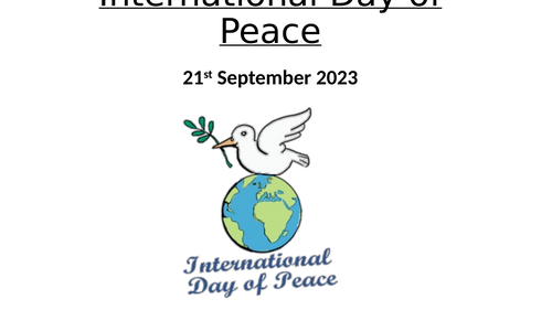 Peace - International Day of Peace | Teaching Resources