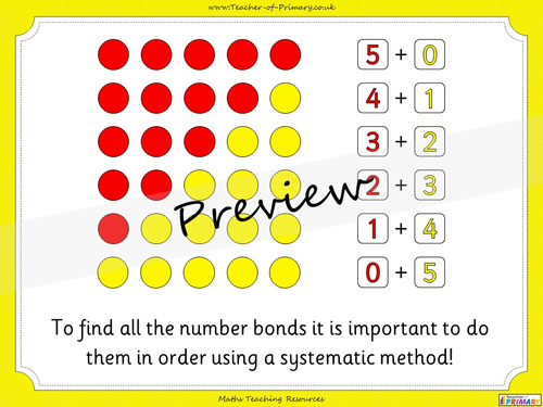 Systematic Number Bonds Within 10 - Year 1 | Teaching Resources
