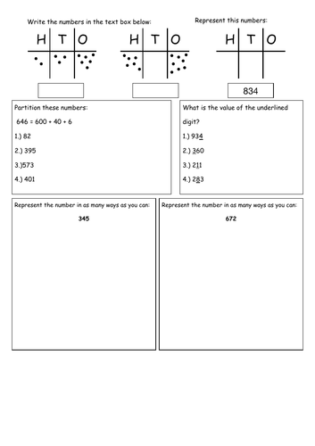 Place Value Worksheets (Year 3) | Teaching Resources