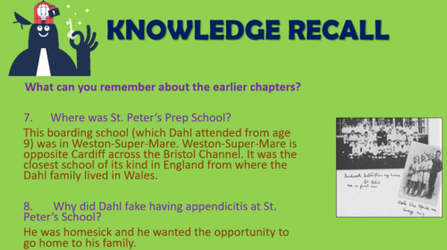 Boy - Roald Dahl - Chapters 14-17: In Trouble Again - Double Lesson ...