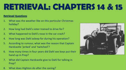 Boy - Roald Dahl - Chapters 14-17: In Trouble Again - Double Lesson ...