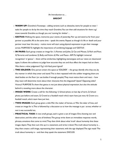 A practical introduction to: Brecht, Boal, Artaud and Stanislavski ...