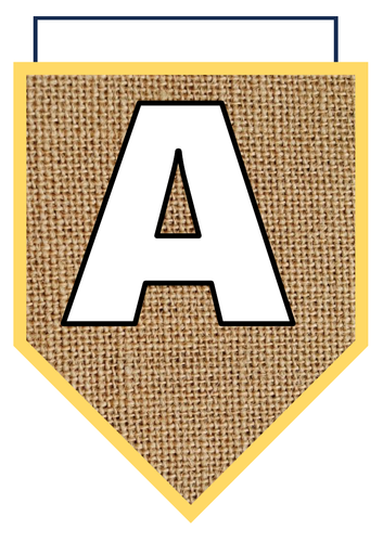 Natural Hessian Window Bunting Classroom Lettering / Letter Set for ...