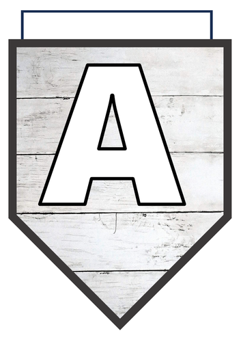 Natural White Wood Bunting Classroom Lettering / Letter Set for Titles ...