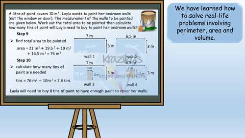 Level 1 Functional Skills Maths - Perimeter, Area, Volume PowerPoint ...