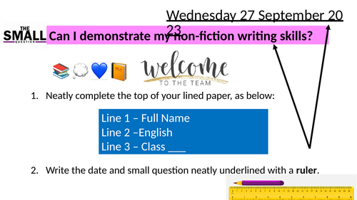Non-Fiction Writing Baseline Assessment Lesson | Teaching Resources