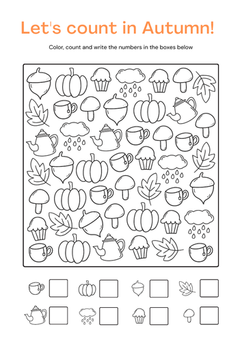 Autumn colour and count | Teaching Resources
