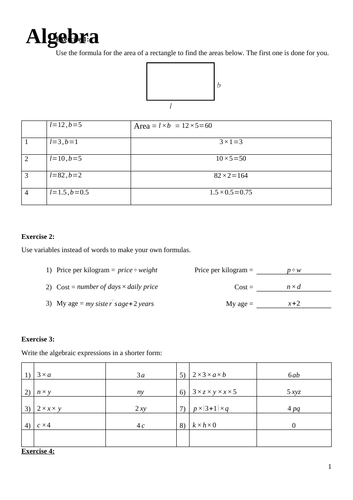 Beginning Algebra Brochure | Teaching Resources