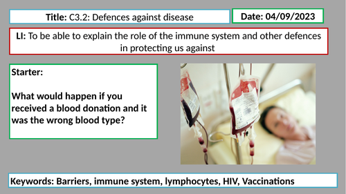 IB Biology C3.2: Defence against diseases (first exams in 2025 ...