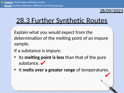 OCR A level Chemistry: Organic Synthesis | Teaching Resources