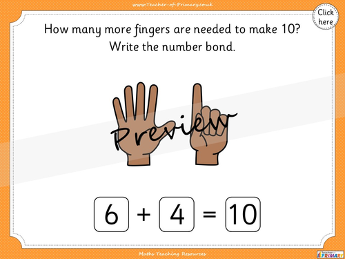 Number Bonds to 10 - Year 1 | Teaching Resources