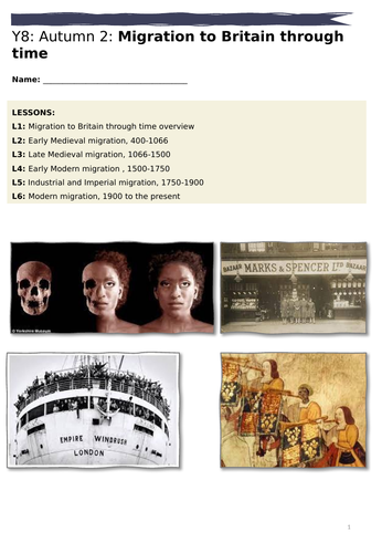 Migration to Britain through time workbook | Teaching Resources