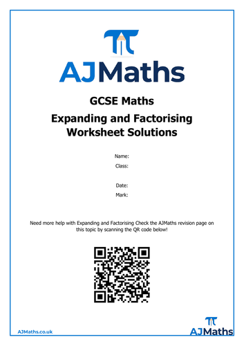 Gcse Maths Expanding And Factorising Edexcel Foundation Teaching Resources