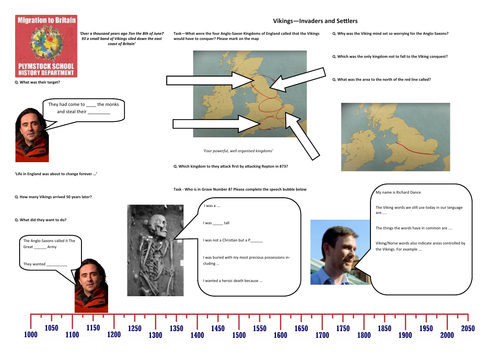 BBC Teach - Class Clips - Viking invaders and settlers - Worksheet to ...