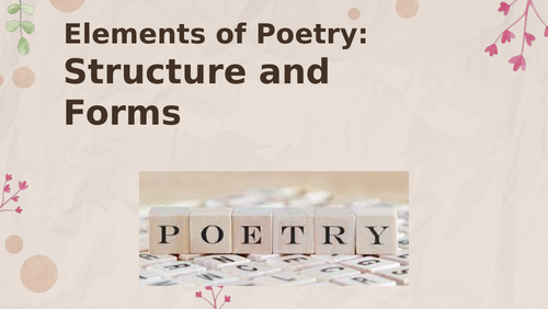 Poetry - Types and Forms PPT + Matching Activity | Teaching Resources