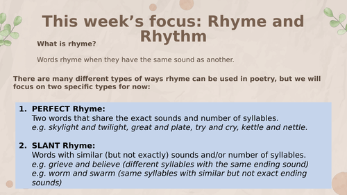Poetry - Rhyme and Rhythm | Teaching Resources