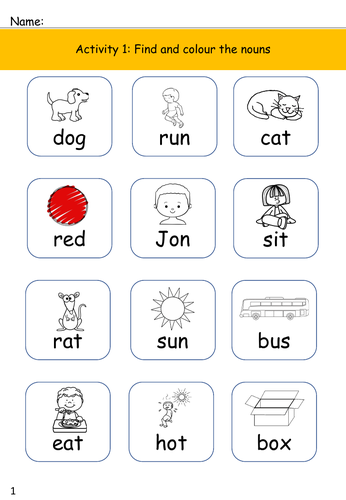Year 1 Grammar Noun Explorer Lesson Pack | Teaching Resources