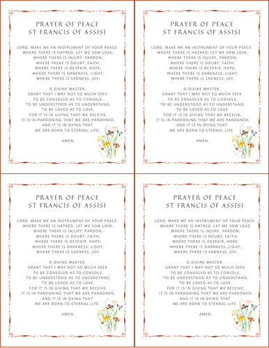 St Francis Prayer - Prayer Poster and Prayer Cards | Teaching Resources