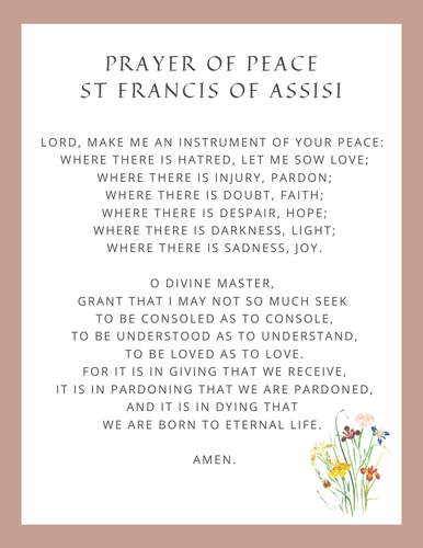 St Francis Prayer - Prayer Poster and Prayer Cards | Teaching Resources