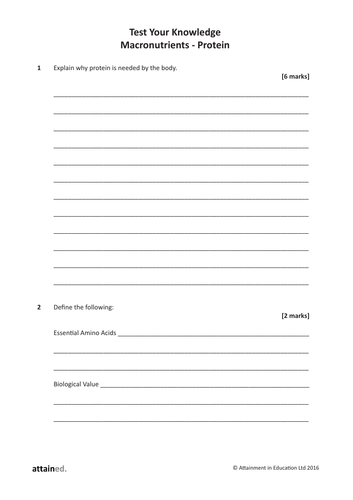 GCSE Food AQA 8585 Micronutrients | Teaching Resources