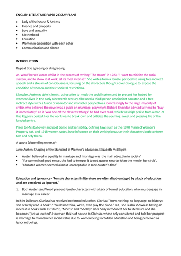 A Level English Literature (OCR) Paper 2 Women In Literature | Teaching ... A Level English Literature (OCR) Paper 2 Women In Literature | Teaching ...