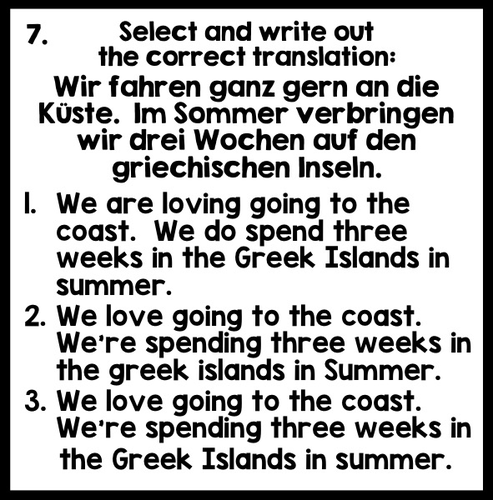 ENGLISH FOR GERMAN SPEAKERS PRESENT TENSE TASK CARDS | Teaching Resources