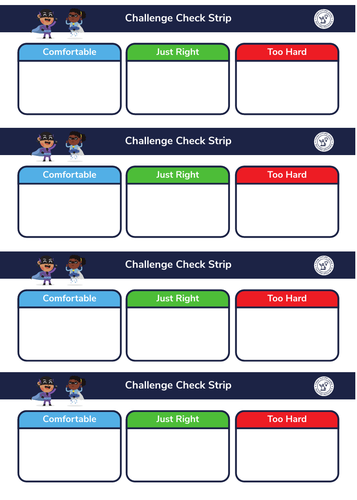 Challenge Check Strip | Teaching Resources