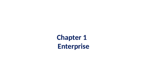 CAIE International AS Business_Chapter 1_Enterprise | Teaching Resources