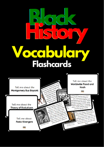 Black History Vocabulary Flashcards | Teaching Resources