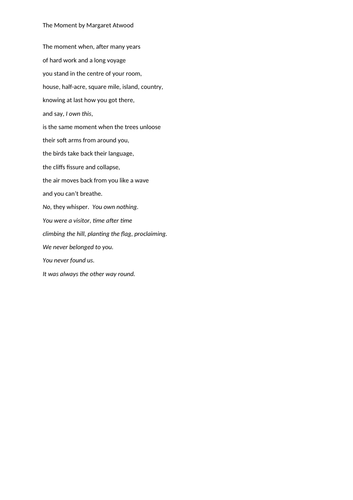 AS English Literature Cambridge Unseen Texts | Teaching Resources