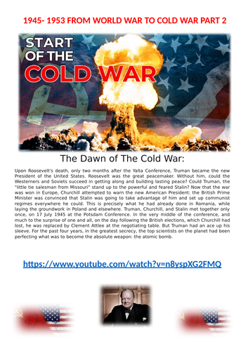 Best Cold War Documentary 1 hour 50 questions | Teaching Resources