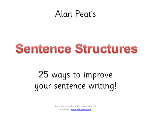 Alan Peat sentences | Teaching Resources