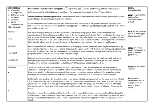 x5 Non-Fiction Guided Reading/Reading Strategies Worksheets | Teaching ...