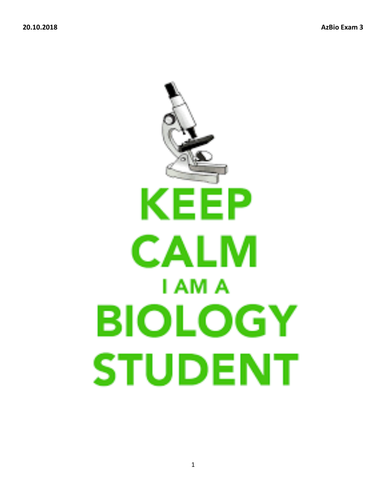 AP Bio, SAT Bio, GRE Bio and Biology Olympiad Prep Questions (Exam 3 ...