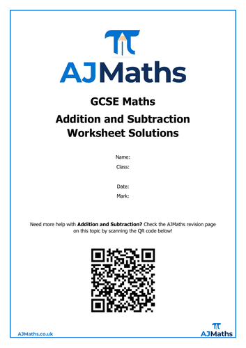 Gcse Maths Addition And Subtraction Edexcel Foundation Teaching
