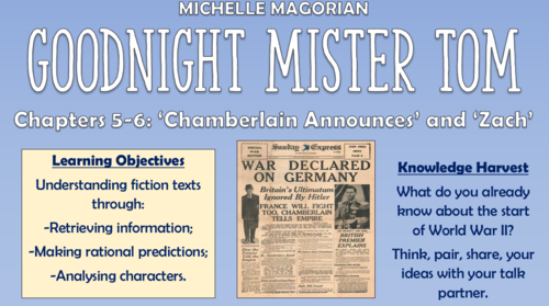 Goodnight Mister Tom - Chapters 5-6 - Double Lesson! | Teaching Resources