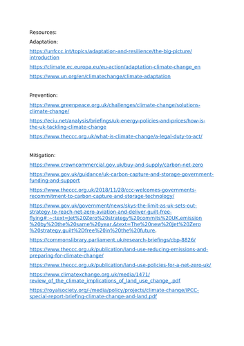 Complete AQA Water Carbon Cycles A level | Teaching Resources