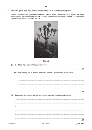 Human Influences on Ecosystems - Past Paper Question Pack | Teaching ...