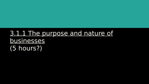 Unit 1 - Business in the real world | Teaching Resources