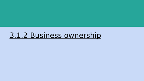 Unit 1 - Business in the real world | Teaching Resources