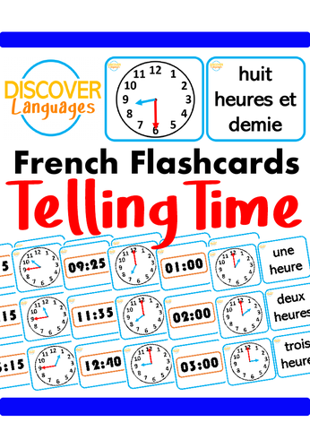 French Flashcards - Telling the Time | Teaching Resources