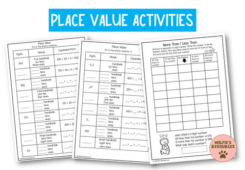 Place Value Activities, Games And Puzzle Year 3 | Teaching Resources